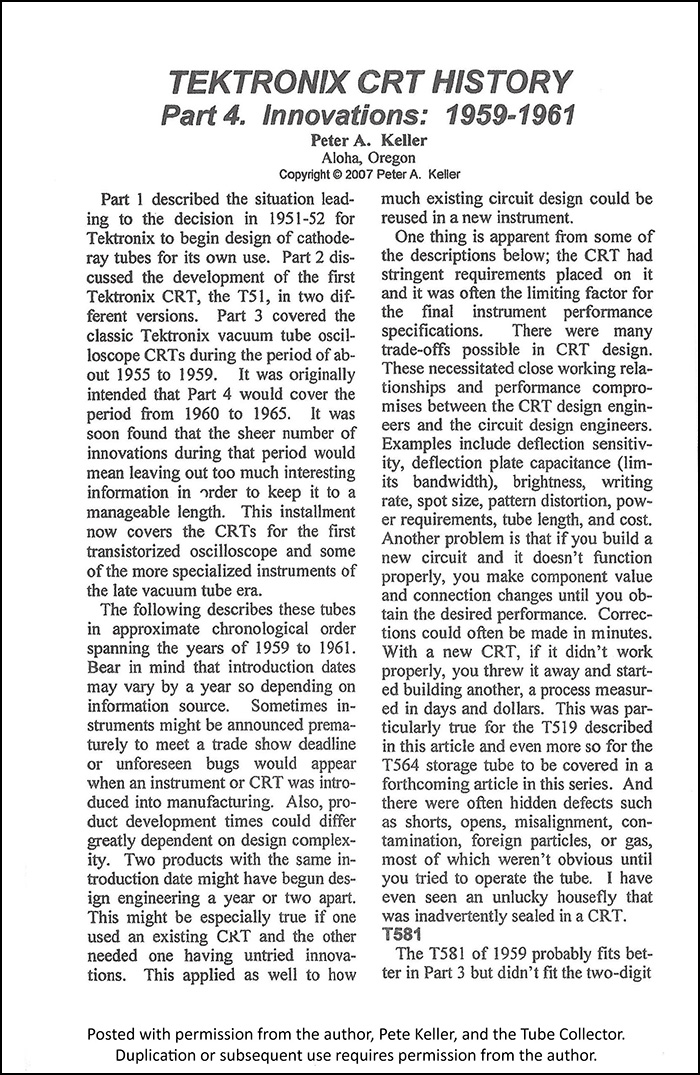 CRT History (Pete Keller)