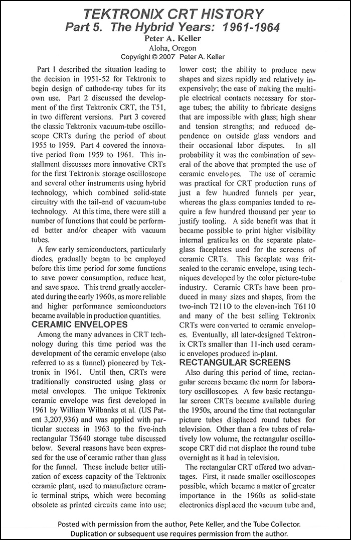 CRT History (Pete Keller)