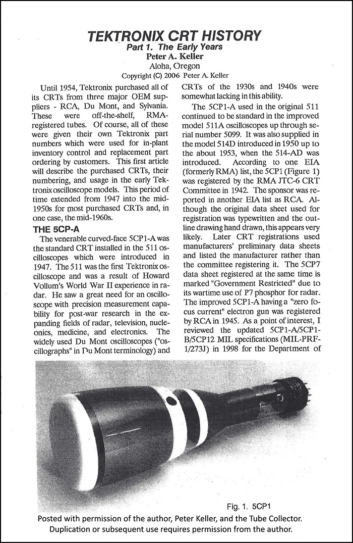 CRT History (Pete Keller)