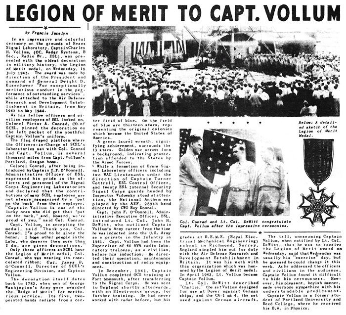 Howard Vollum in WWII