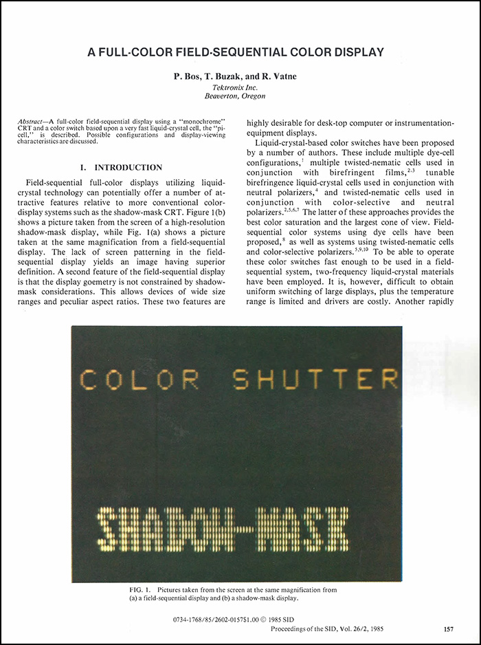 Liquid Crystal Color Shutter